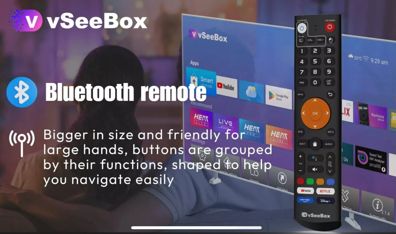 VSeeBox V3 Plus TV - Cable 4 Free